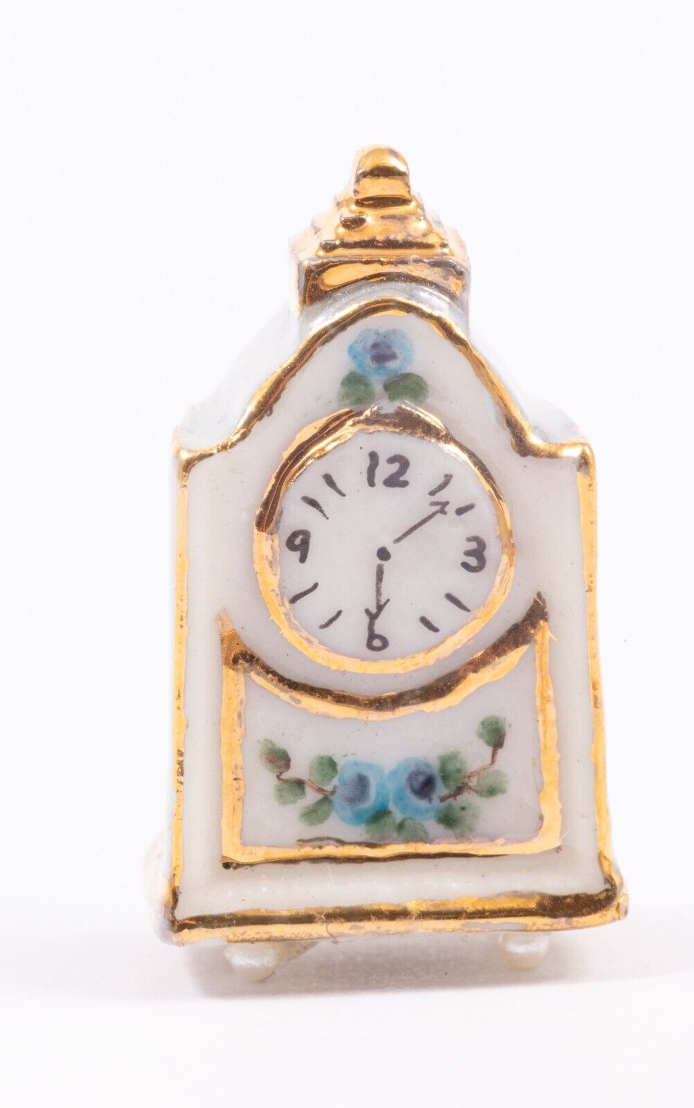 Nancy Duden Porcelain Painted Clock - Nicely Made – Karen's Dollhouse Shop