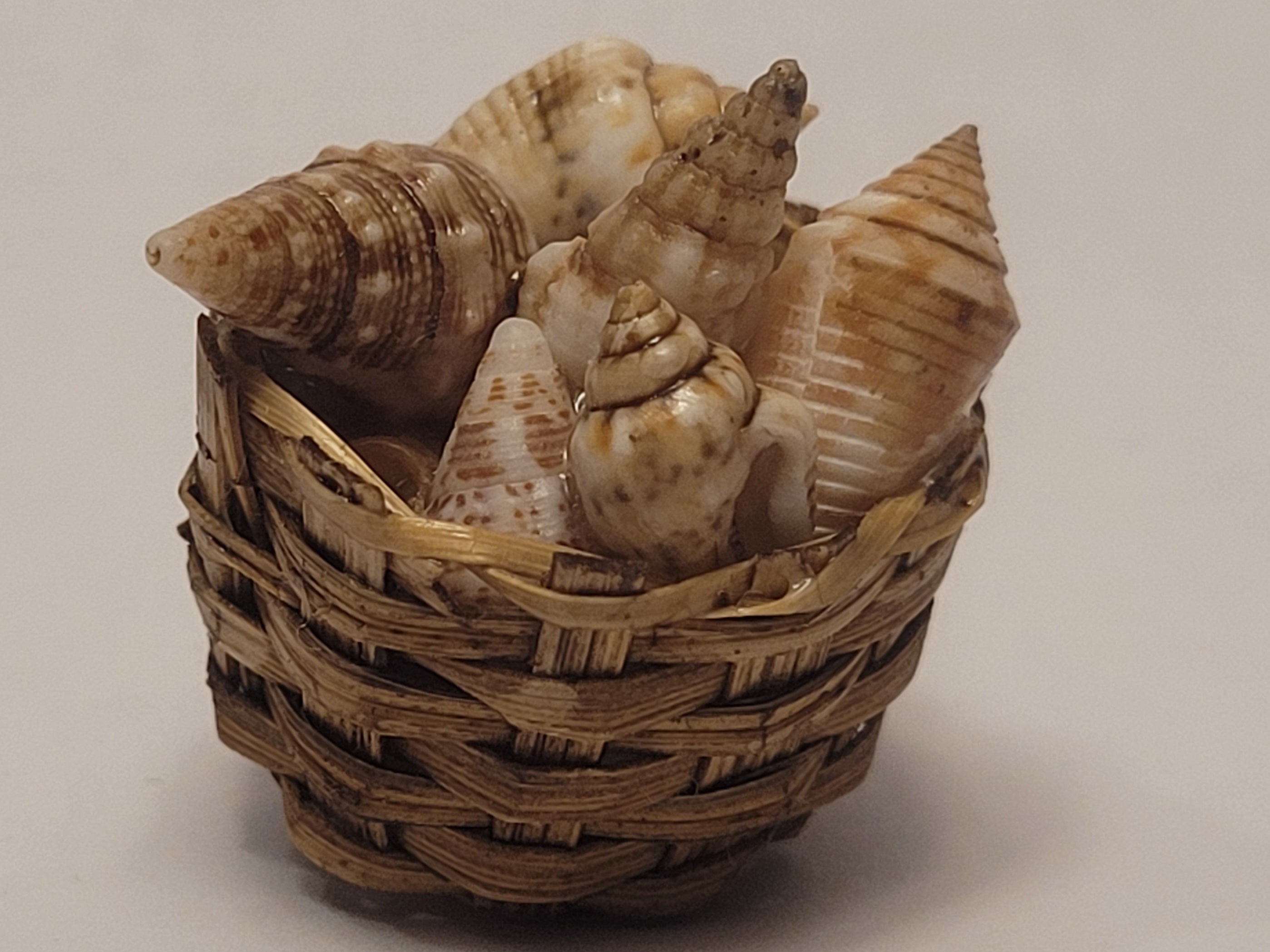Real Seashells in Woven Basket – Karen's Dollhouse Shop